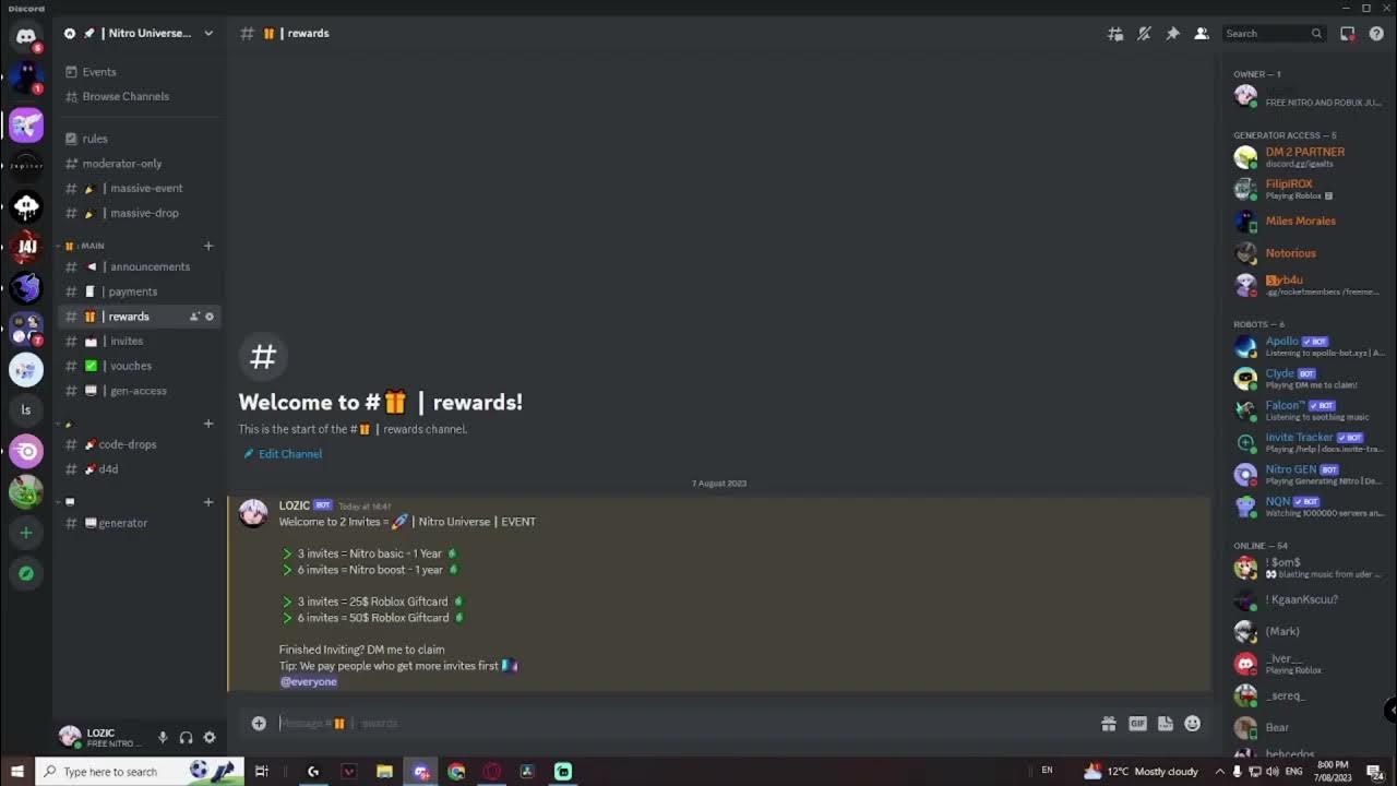 NITRO GENERATOR BOT FREE! #nitro #bot #generator #discord #fyp - YouTube