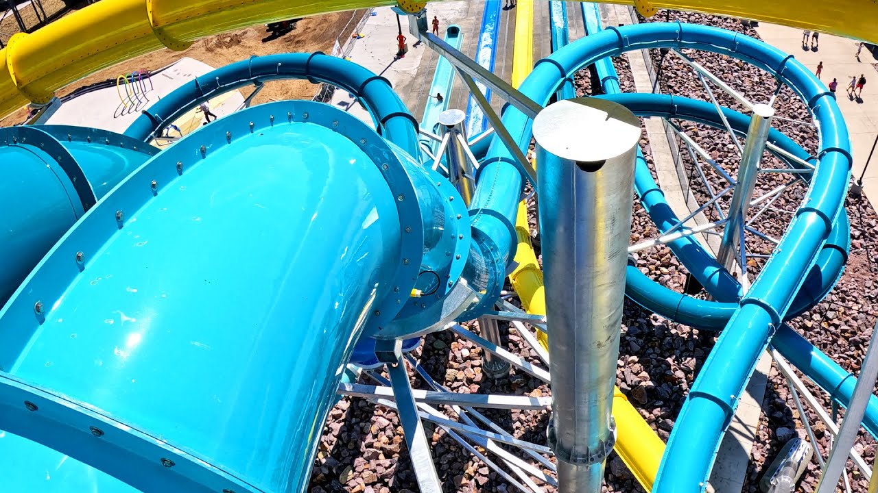Super Fast TURBO Water Slide! The Flight at Mt. Olympus POV - YouTube