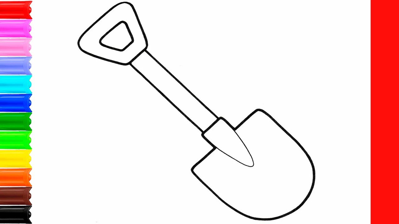 how to draw a shovel - YouTube