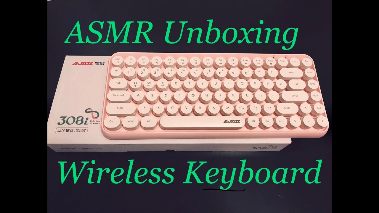 [ASMR] Bluetooth Keyboard Unboxing with Setup - AJAZZ 308i (Pink) - YouTube