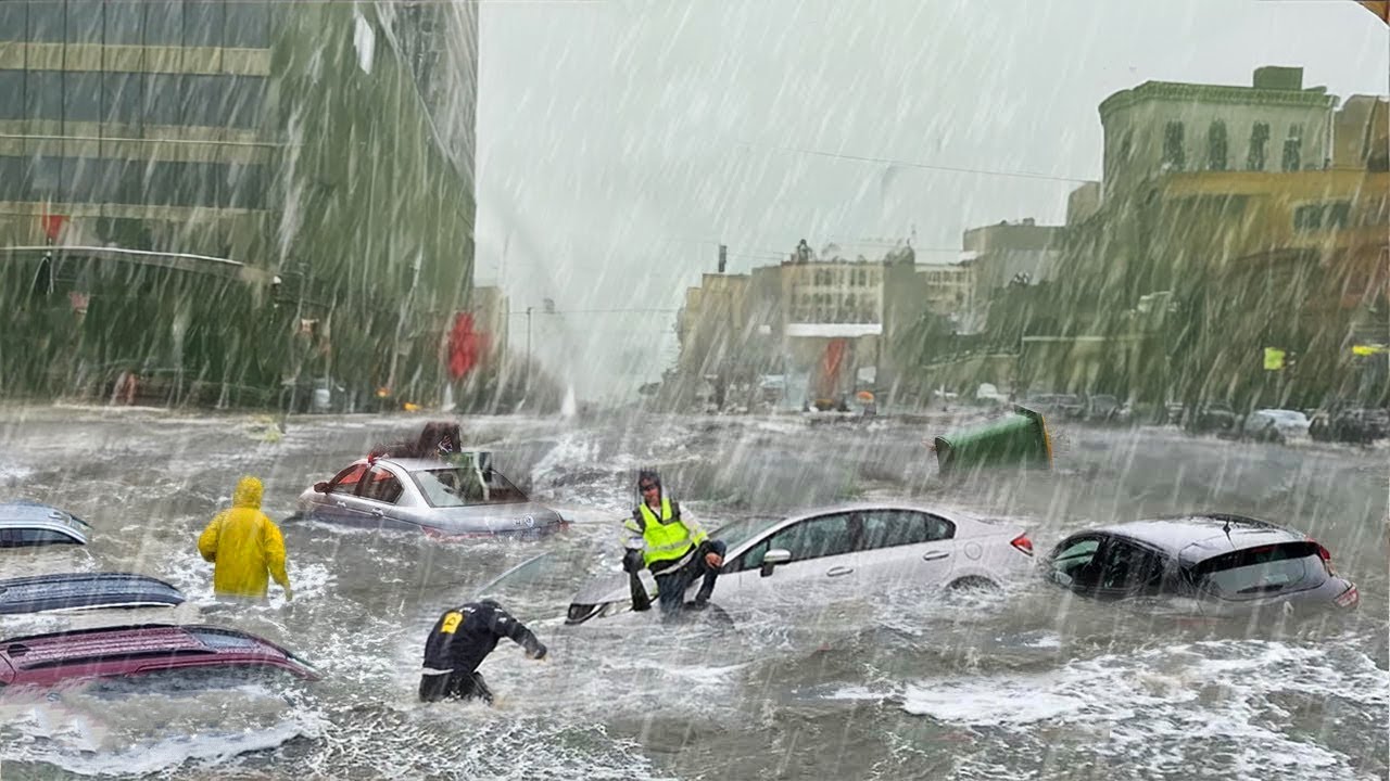 Canada Subway Underwater! Cars Floating, Roads Destroyed, Subway System ...