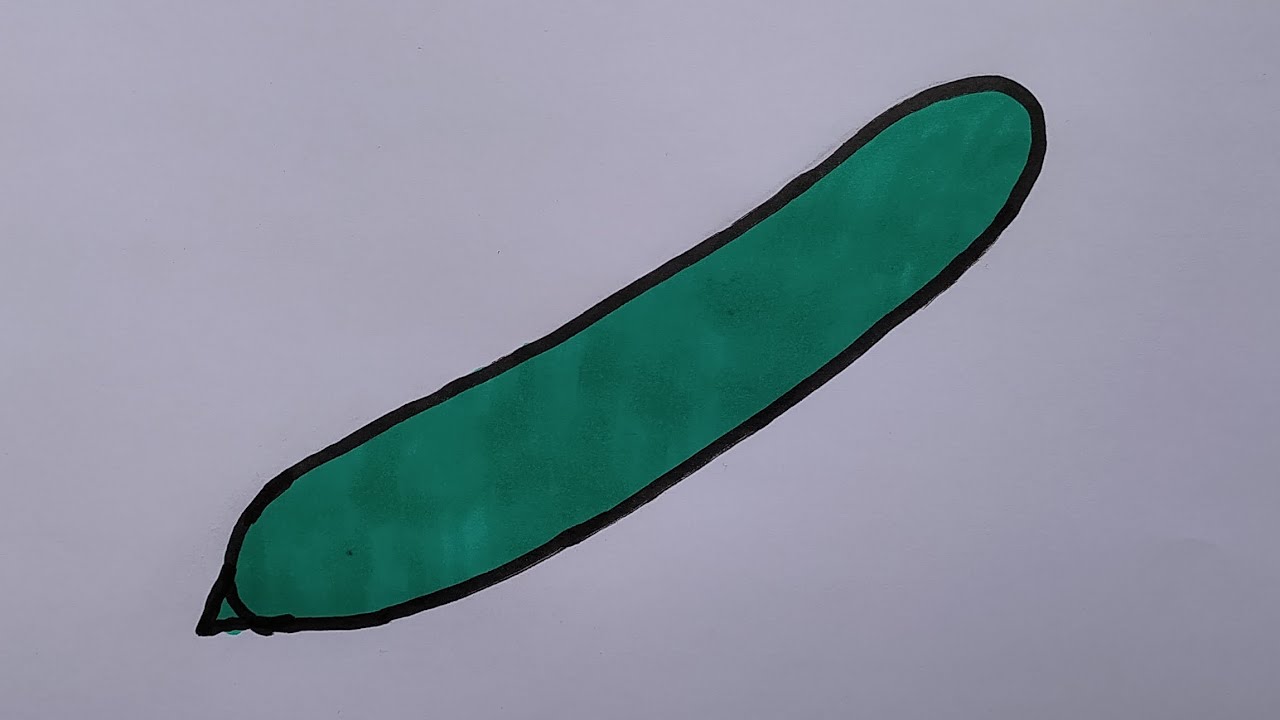Rəsm - Xiyar Necə Çəkilir - How to Draw Cucumber - YouTube