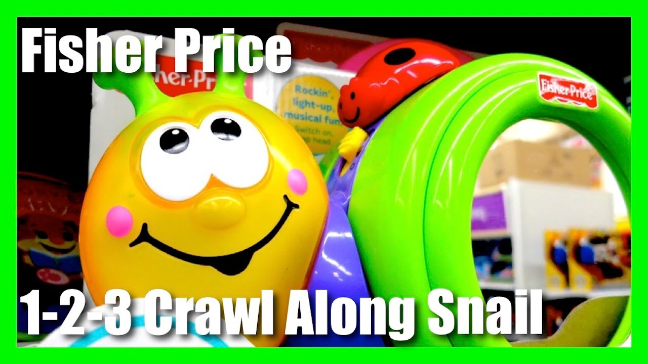 Fisher Price 1 2 3 Crawl Along Snail Light Up Musical Giggle Fun Toy