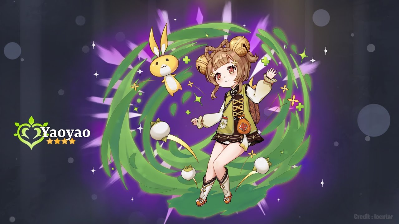 Yaoyao Gameplay Attack, Skills, and Idle Animation Showcase | Genshin ...