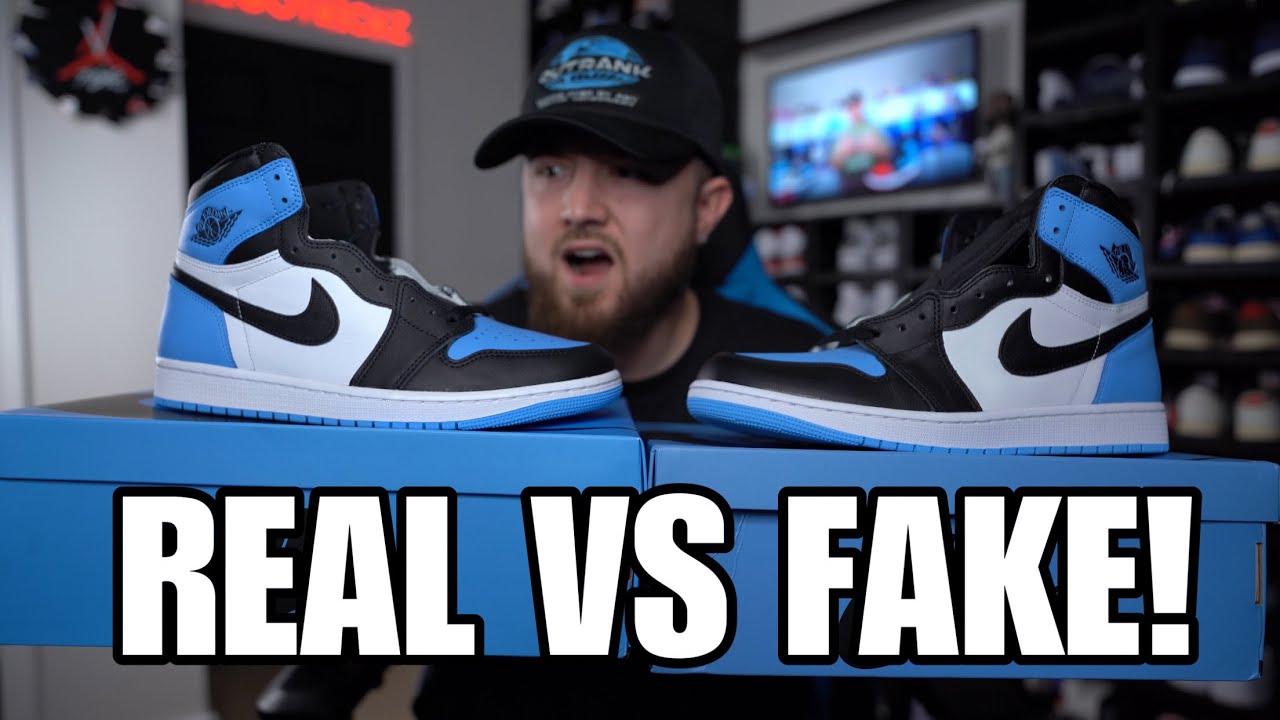 THESE ARE GETTING SCARY GOOD! REAL VS FAKE OF THE JORDAN 1 “UNC TOE ...