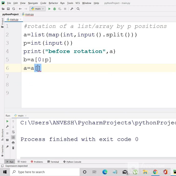 Python Coding Shorts Rotation Of Array Python Coding Shorts