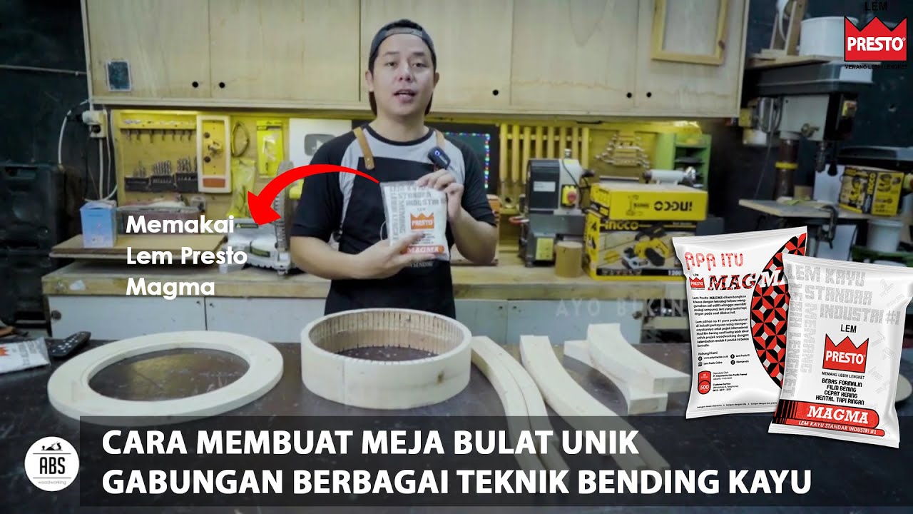 CARA MEMBUAT MEJA BULAT UNIK GABUNGAN BERBAGAI TEKNIK BENDING KAYU ...