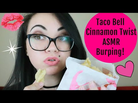 ASMR Taco bell Cinnamon twists and burping!