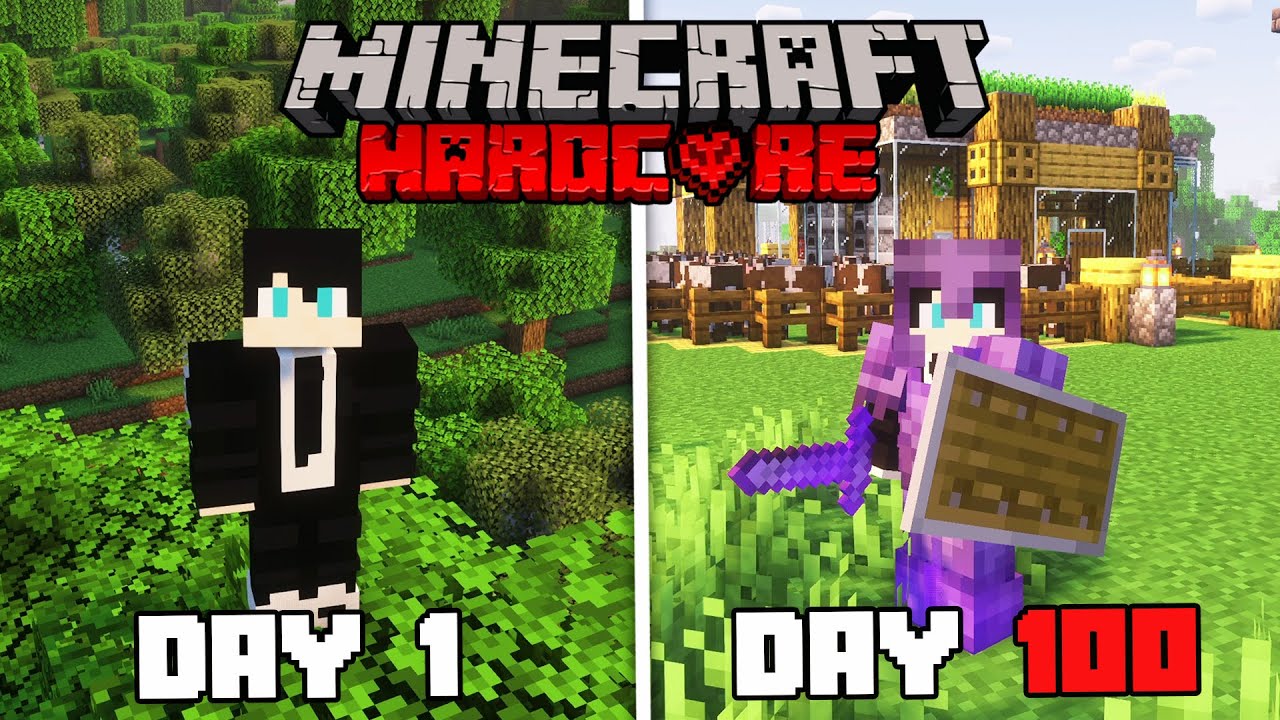 I Survived 100 Days in Hardcore Minecraft... - YouTube