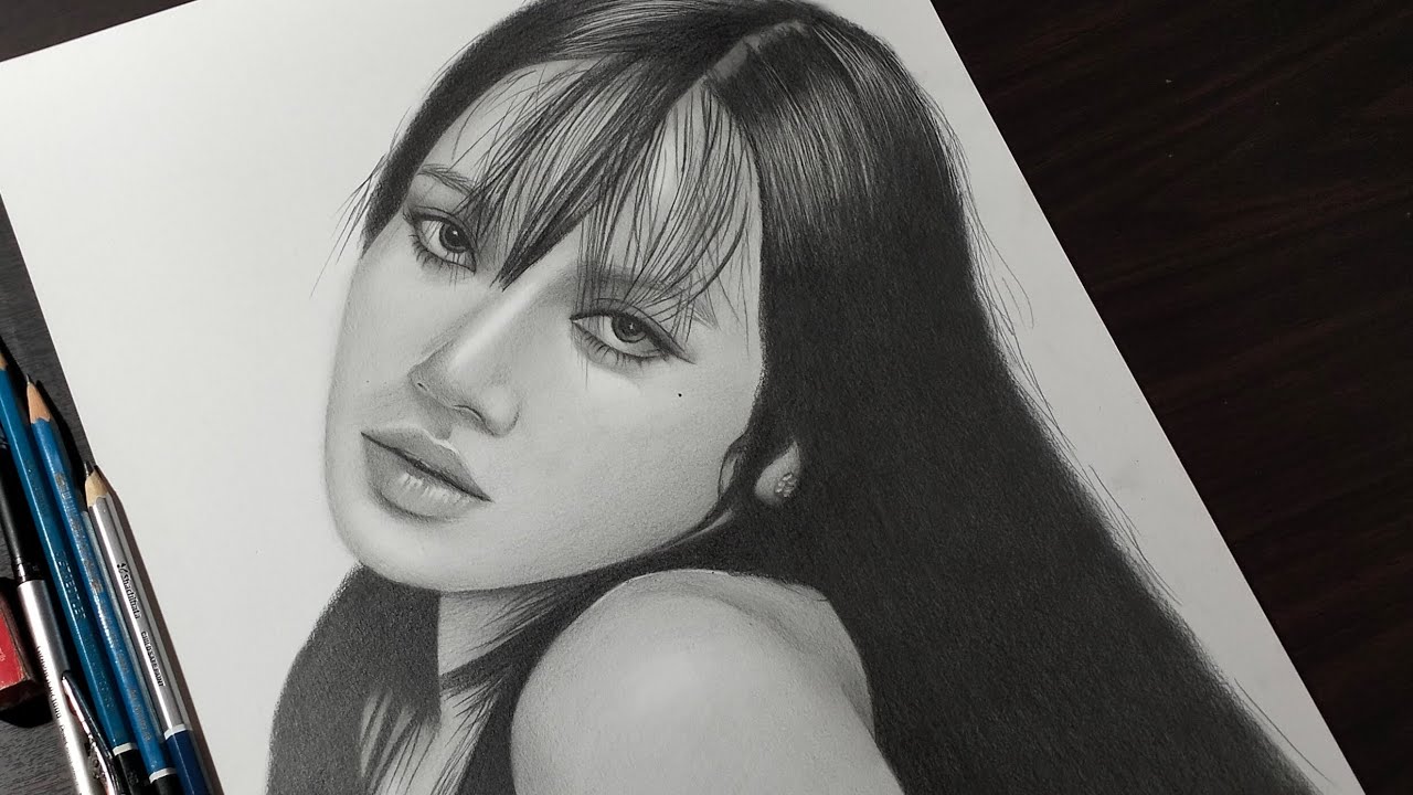 Drawing of BLACKPINK:Lisa (Timelapse video) - YouTube