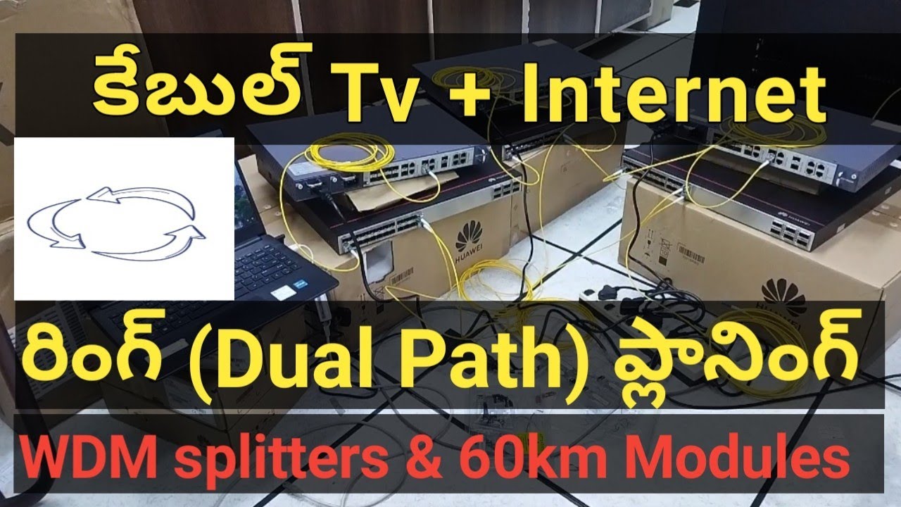 Cable + Internet Ring Planing with WDM splitters & 60 km Lc modules - YouTube