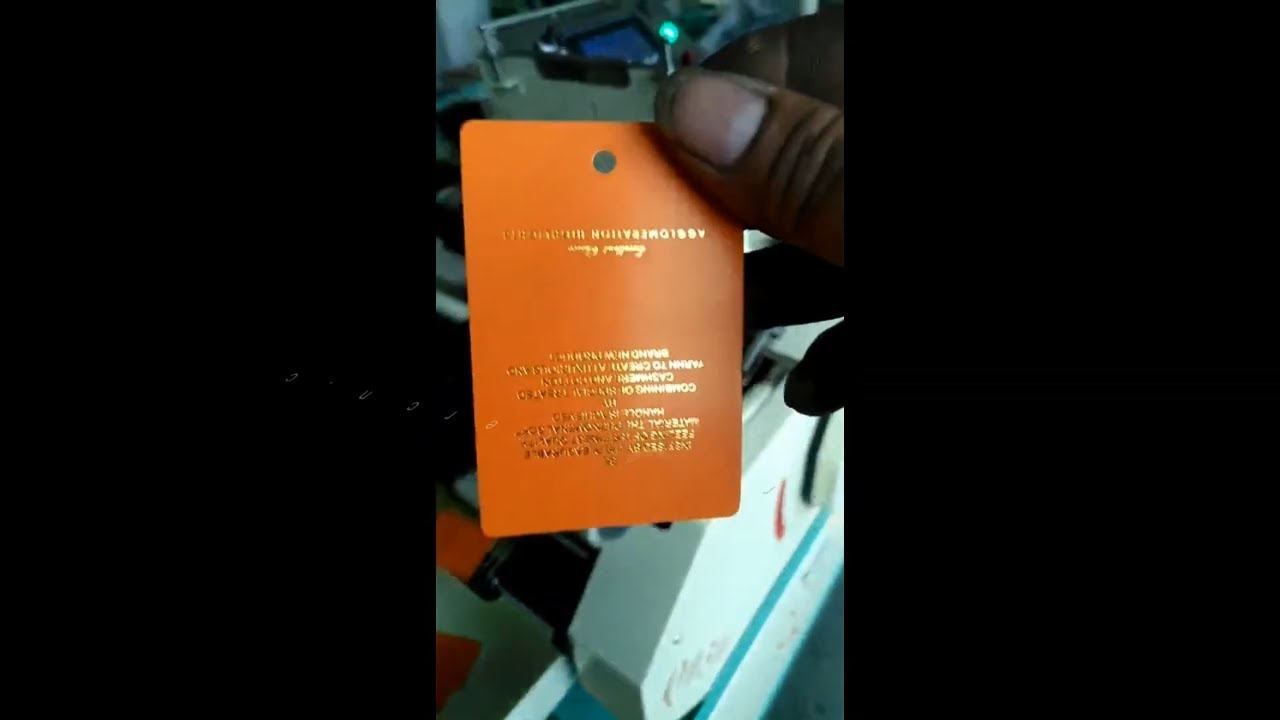 Hang Tag Hot Stamping Machine ,Paper Tag Hot Stamping Machine, Label ...