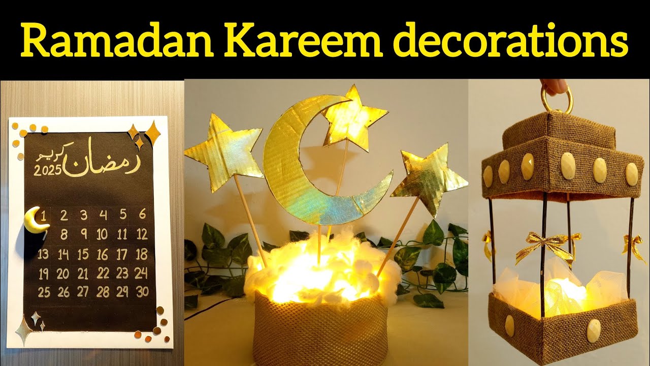 Quick And Easy Ramadan Crafts | Ramadan Decor Ideas | DIY Ramadan ...