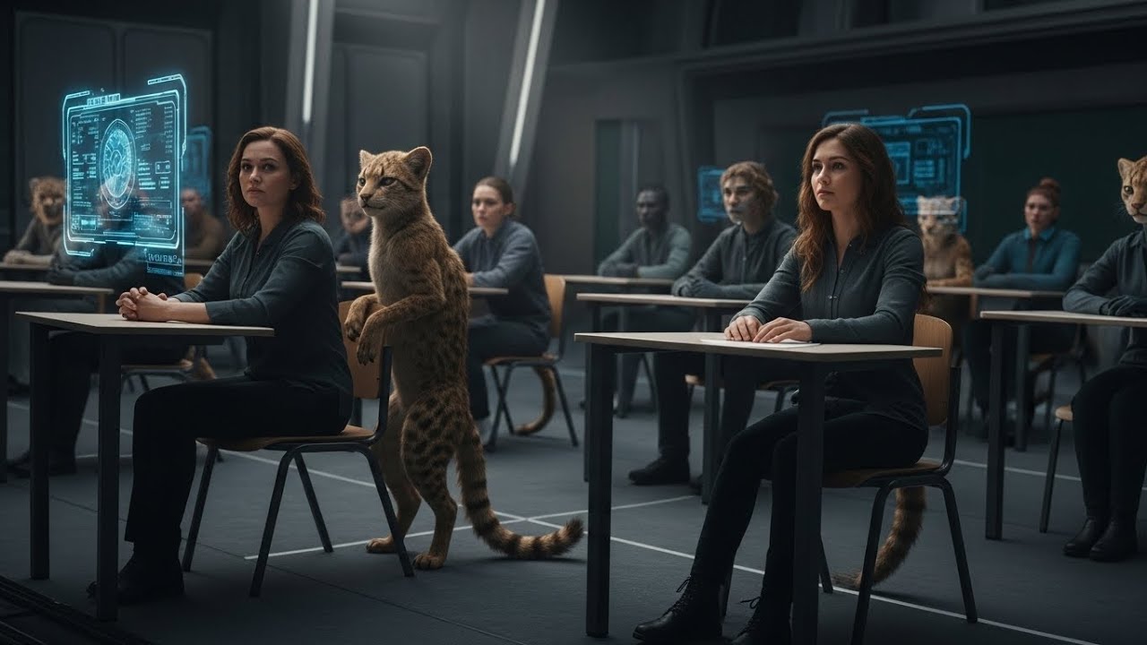 A Predator Cub Took the Seat Beside the Human Girl — The Teacher Nodded ...