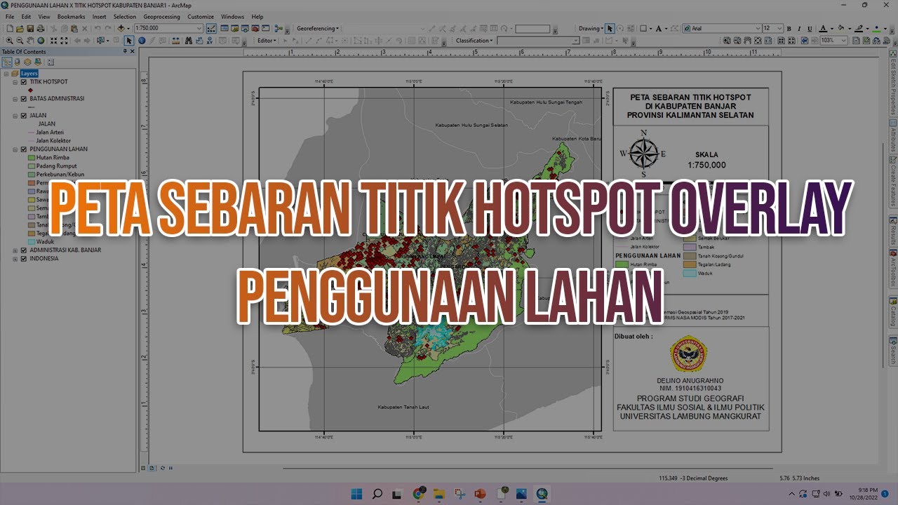 TUTORIAL MEMBUAT PETA SEBARAN TITIK HOTSPOT OVERLAY PENGGUNAAN LAHAN ...