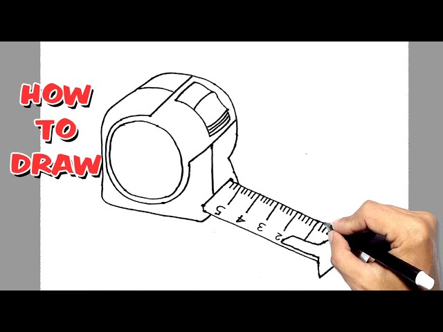 Vector Sketch Drawing Illustration Of Measuring Tape Stock, 60% OFF