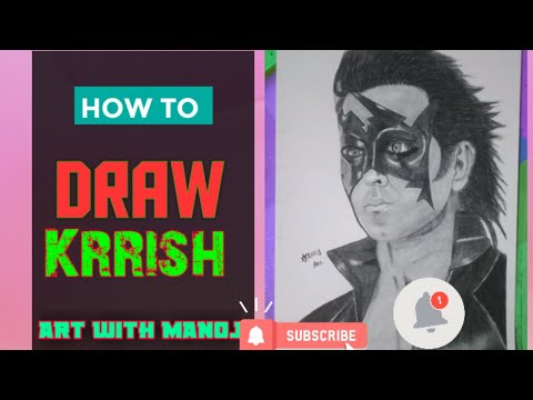 How To Draw Krrish With Manoj Art // Krrish Drawing - YouTube