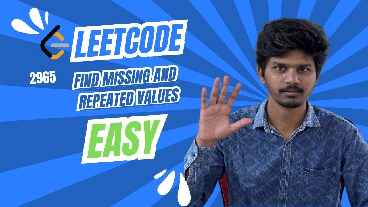 Find Missing And Repeated Values Leetcode 2965 Python Soumil 0776