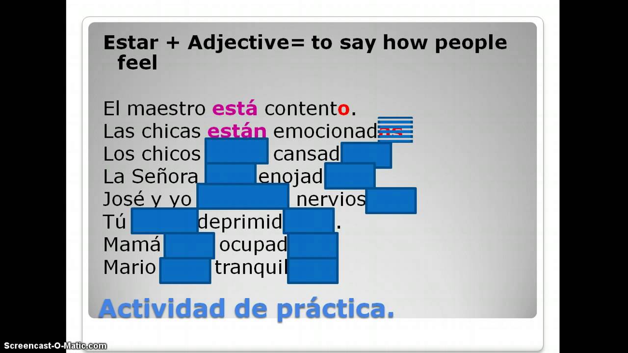 Estar U2L1 Avancemos 1 - YouTube