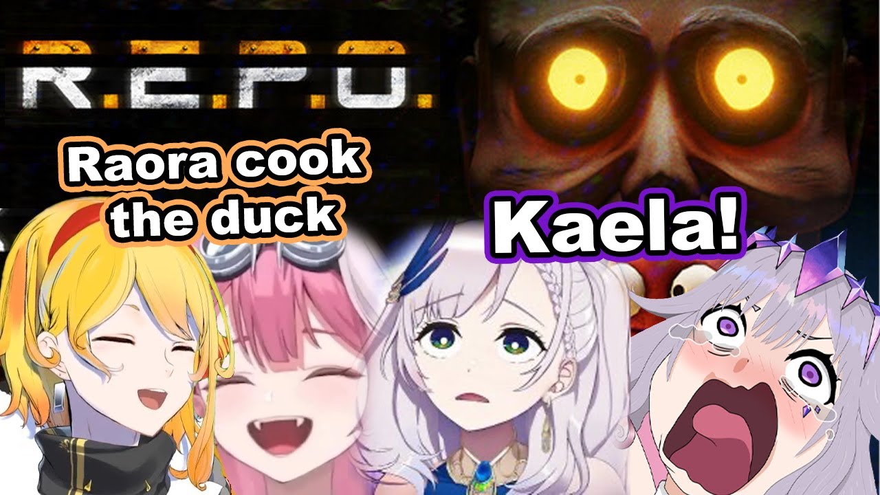 Kaela teaches Biboo and Raora how to cook duck with Reine | 『Hololive ...