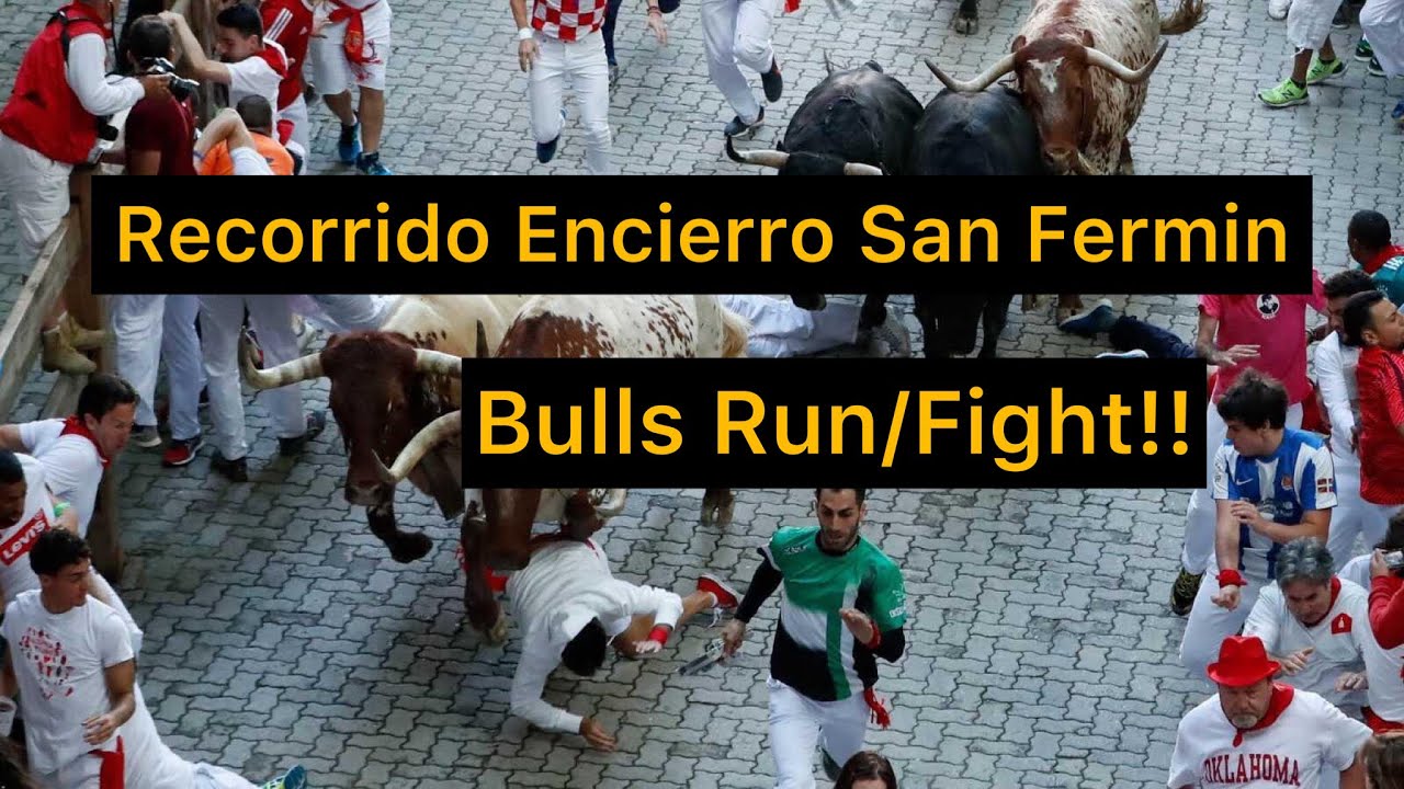 Bulls Running Route in Pamplona. | Recorrido Encierro San Fermin # ...