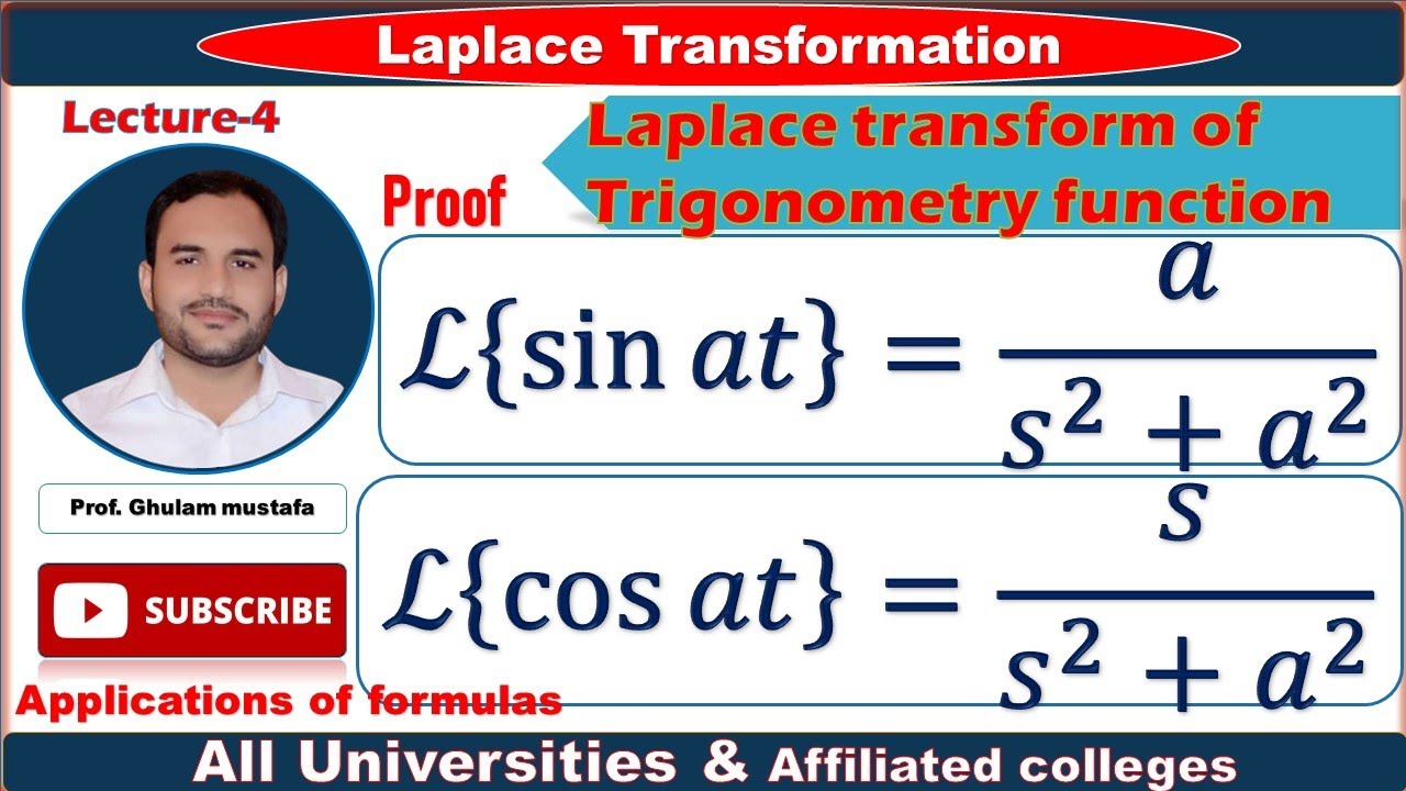 Laplace transform of sin at and cos at | Examples| Laplace transform of ...
