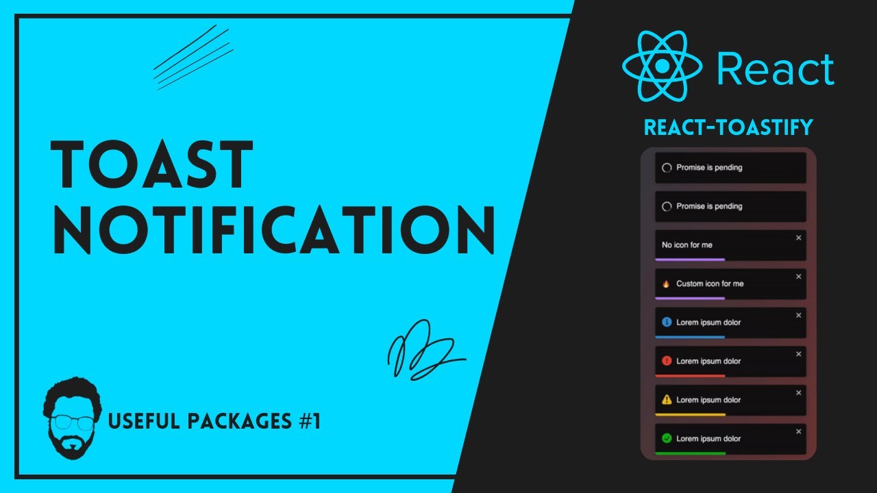 Tost Bildirimleri | React Paketleri -1 - YouTube