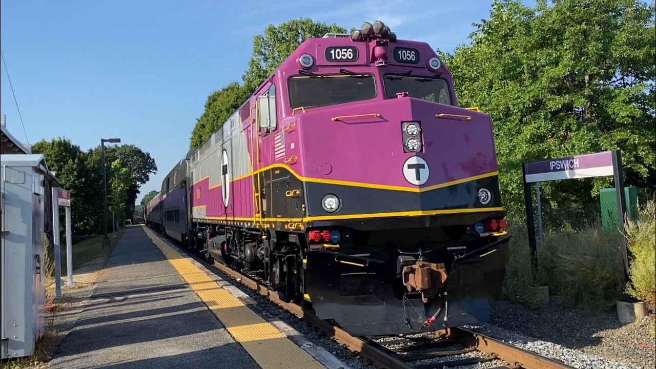 Recently Rebuilt MBTA F40PH-3Cs on the Newburyport/Rockport Line ...