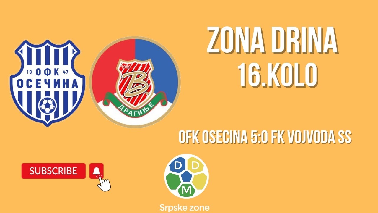 Zona Drina 16. Kolo OFK Osecina 5:0 FK Vojvoda SS - YouTube