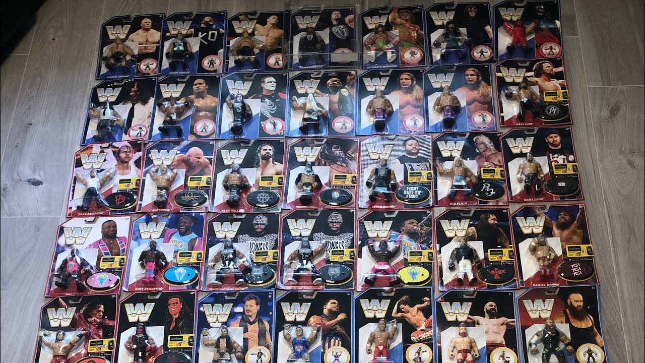 WWE Mattel retro series 1-10 complete set. - YouTube