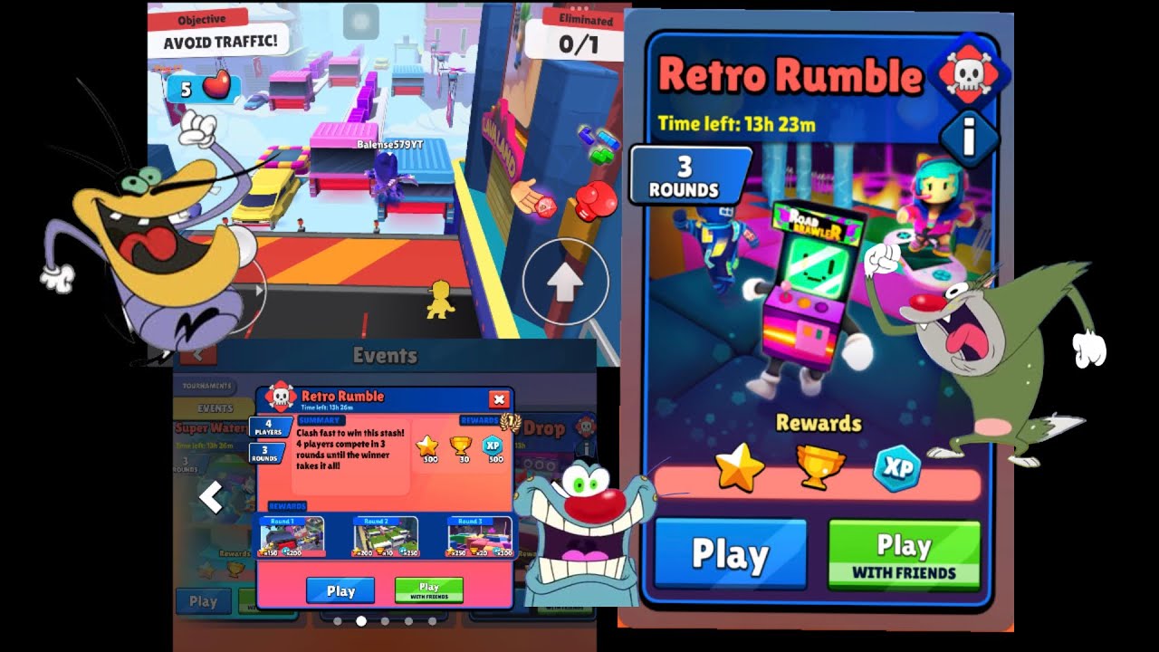 Stumble Guys Retro Rumble Event Gameplay With iPad Mini 5 - YouTube