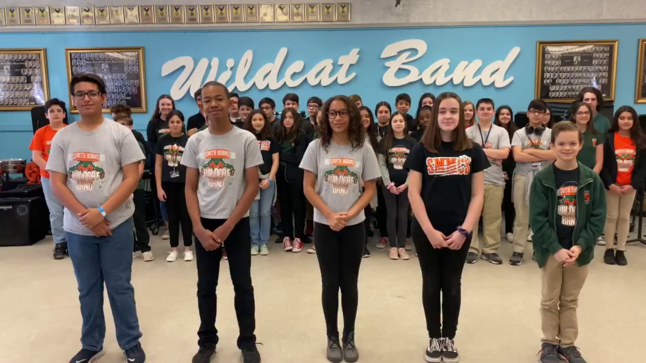 South Miami Middle School Wildcatband trip Williamsbug - YouTube