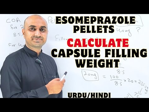 Calculate Capsule Filling Weight | Esomeprazole Pellets - YouTube