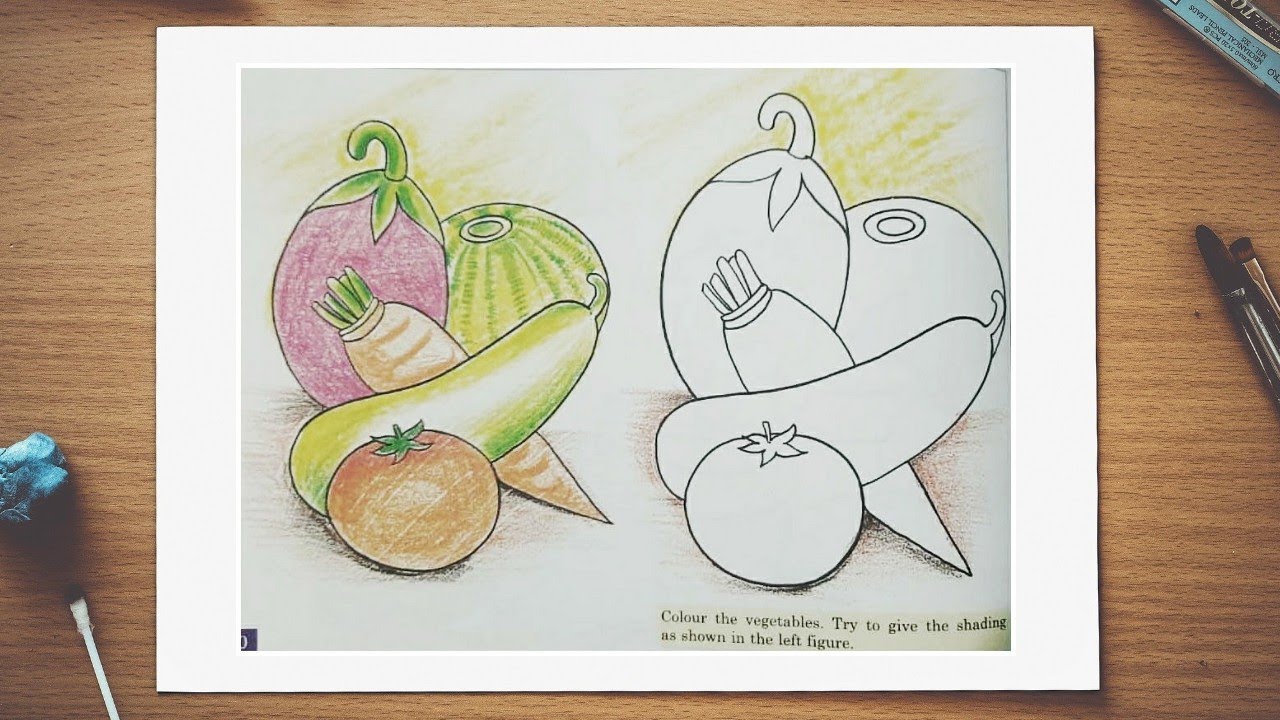 Vegetables drawing || How to draw vegetables drawing || step by step ...