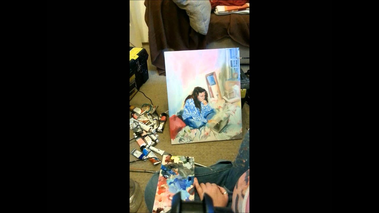 Time lapse portrait painting by Jennifer Maidment - YouTube