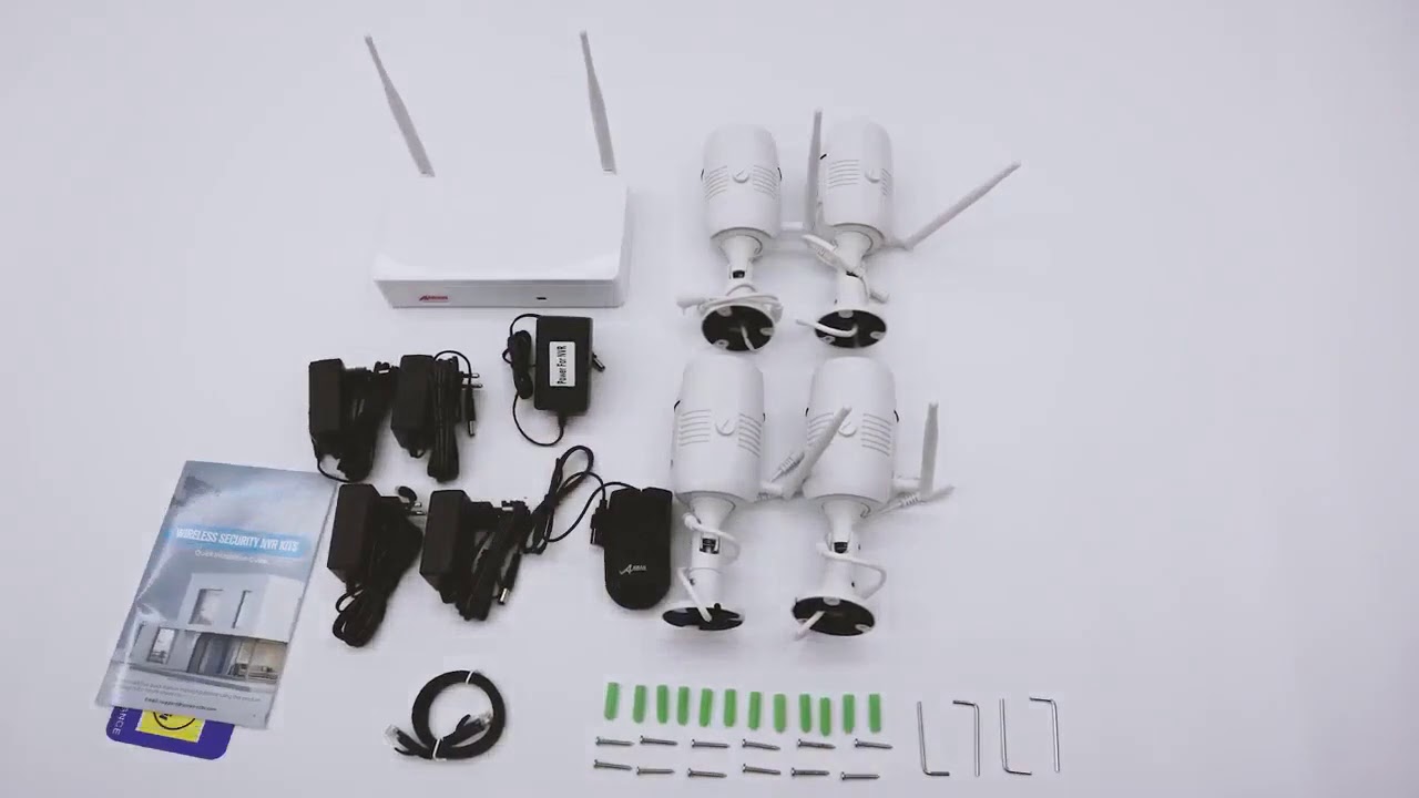 2MP Wireless System NVR Kit Outdoor P2P Wifi IP Security Camera Set ...
