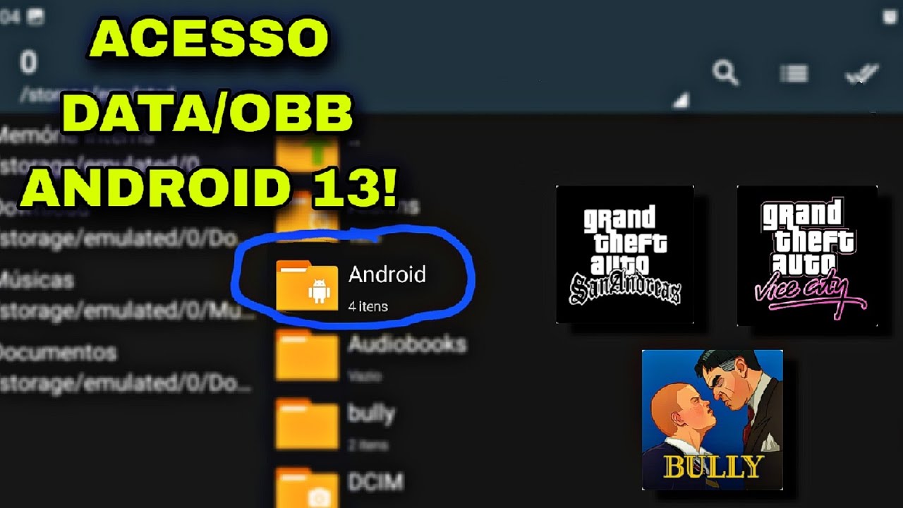 Como ter acesso a data/obb no Android 13/14 - YouTube