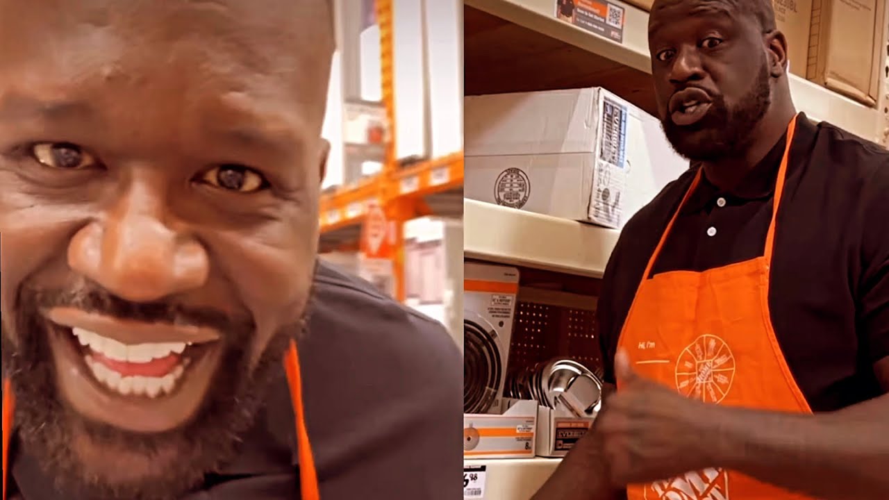 SHAQ Drops A FIRE FREESTYLE In Home Depot! #shaq #kobebryant - YouTube