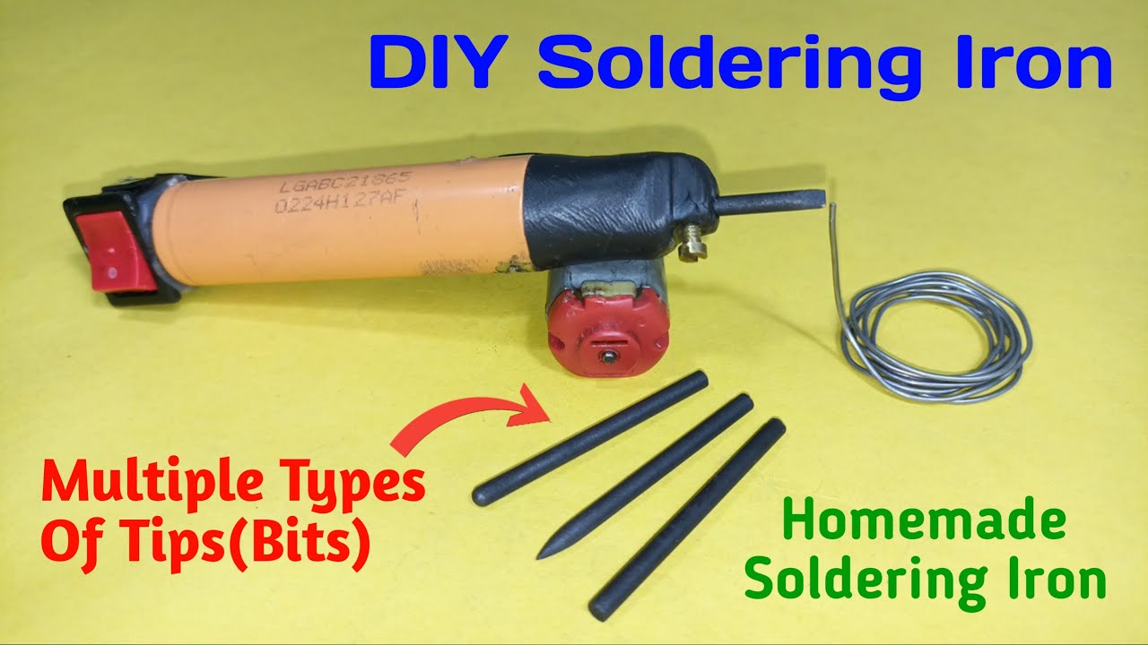 How to make Soldering Iron at Home with old bettery.DIY Soldering Iron ...