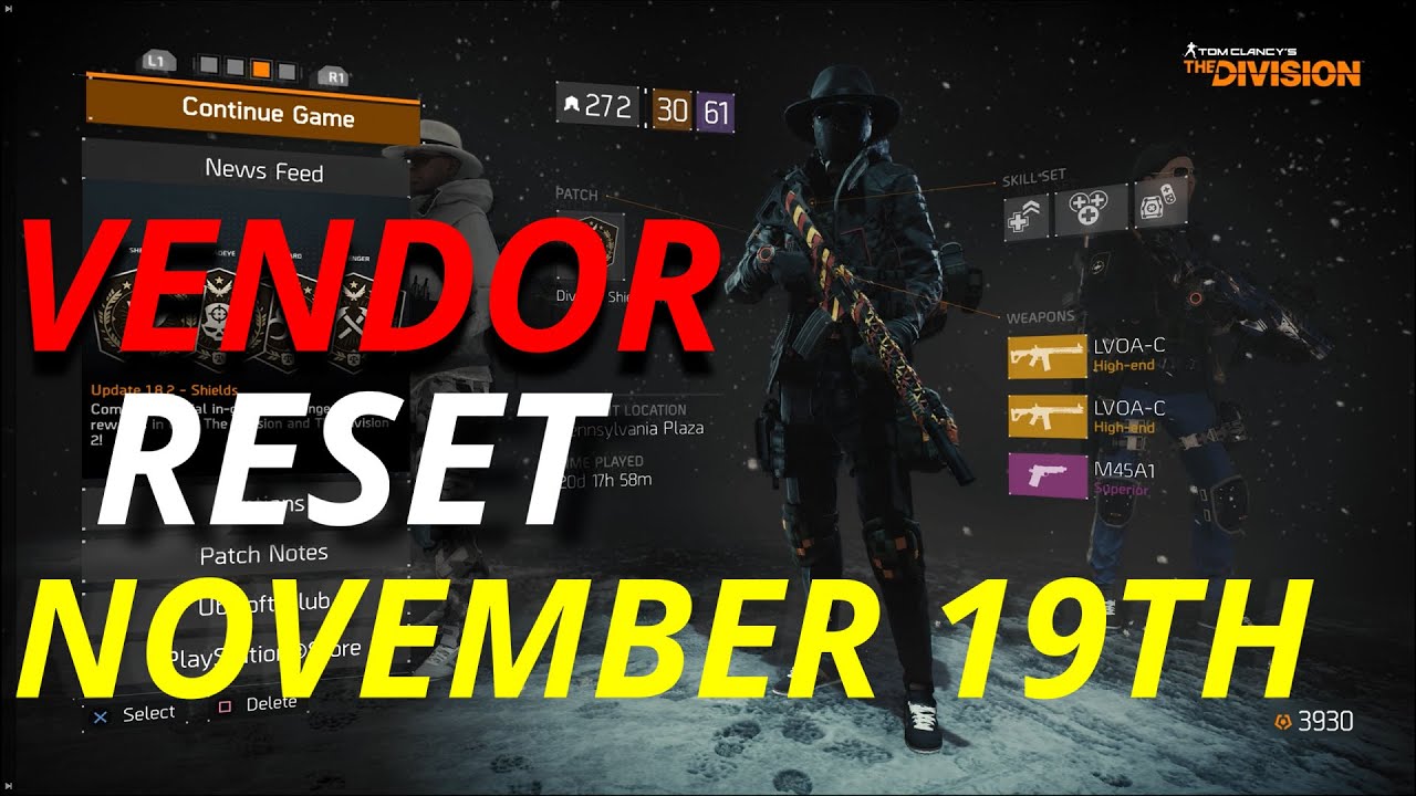 TOM CLANCY'S THE DIVISION 1.8.3 VENDOR RESET BEST GEAR AND MODS ...