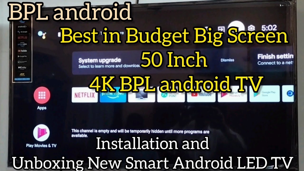 Best Budget Android LED TV! BPL 50 inch 4K Ultra HD! unboxing and ...