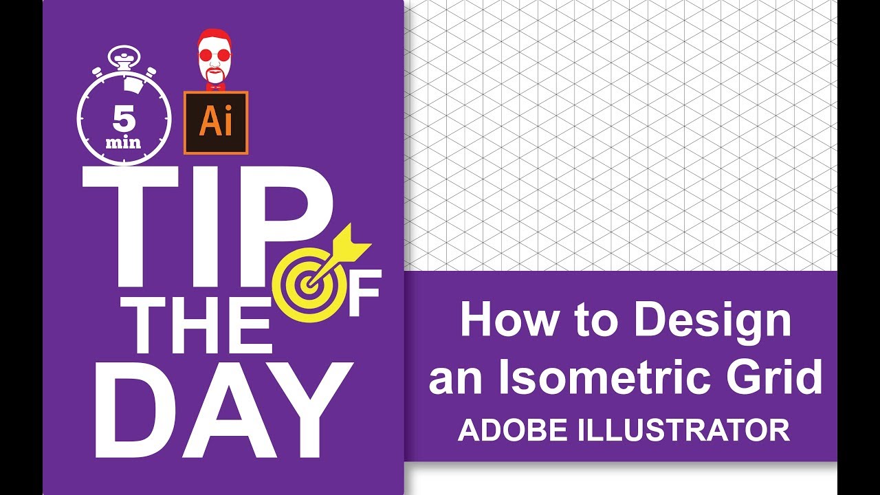 How to Draw Isometric Grid Illustrator Tutorial | Tip of the Day - YouTube