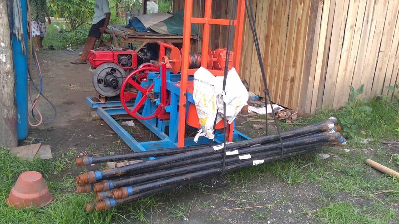 mesin bor sumur spek kedalaman max 80-100meter stang bor 2meteran 1 ...