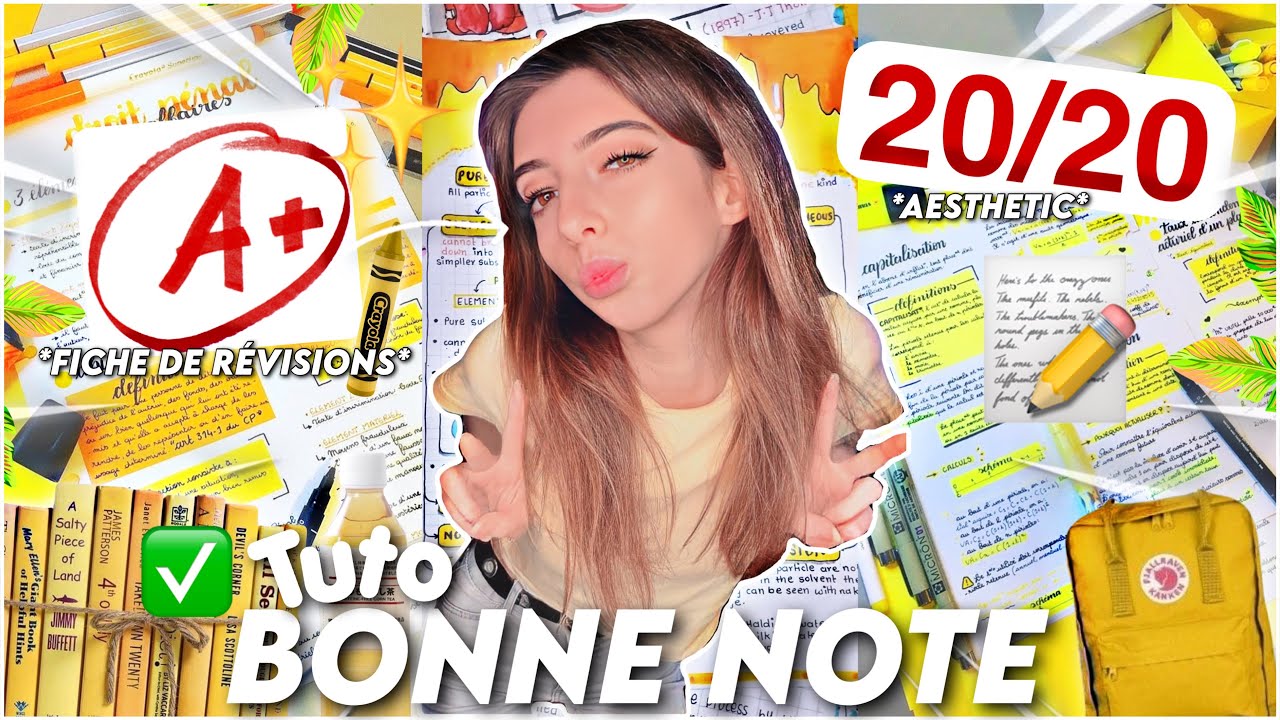 COMMENT AVOIR DE BONNES NOTES *20/20, FICHES DE RÉVISIONS, AESTHETIC ...