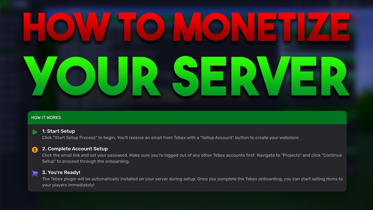How To Monetize Your Server With Tebex - YouTube