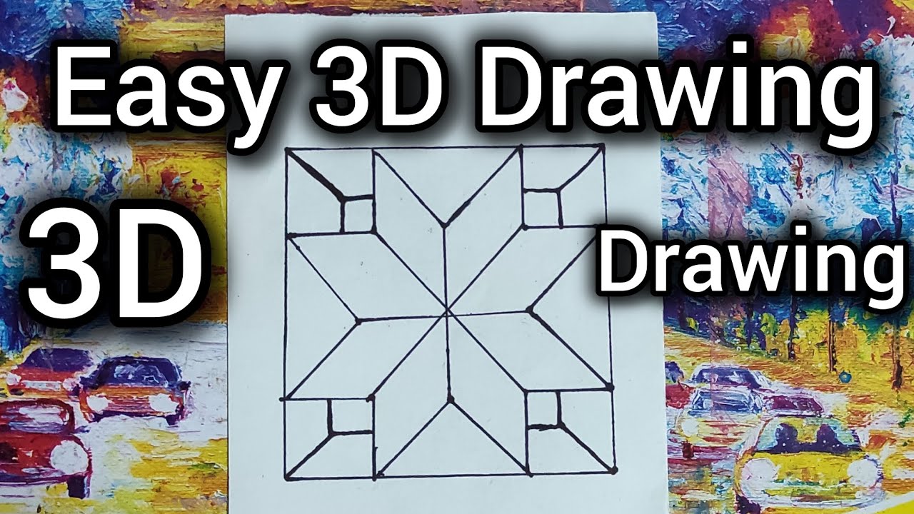 HOW TO MAKE A EASY 3D DRAWING 😱🤯| ईजी 3डी ड्रॉइंग कैसे बनाए | #viral # ...