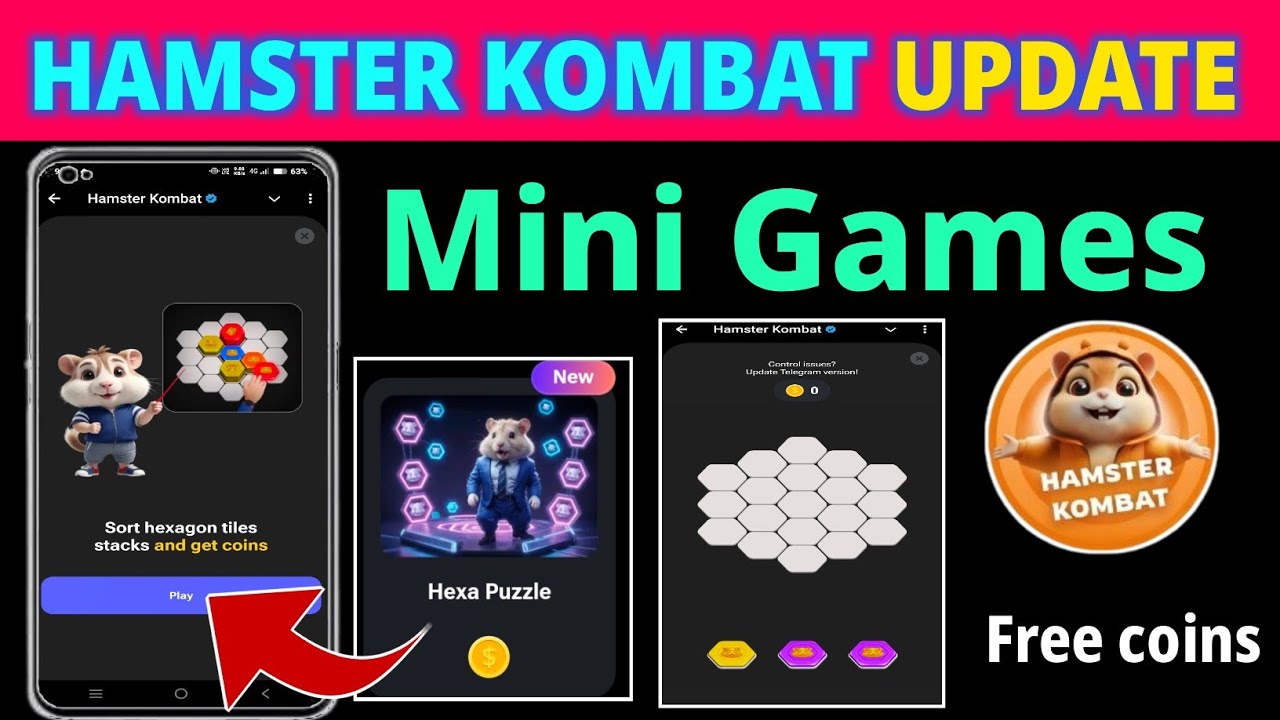 Mini Game New Update Hexa Puzzle | Hamster Kombat New Update Hexa ...