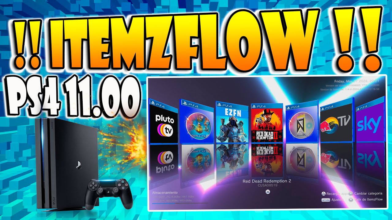 Tienes PS4 con EXPLOIT? ItemzFlow para Ps4 11.00 - Instálala AHORA ...