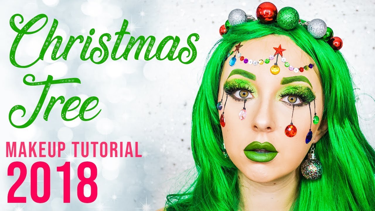CHRISTMAS TREE MAKEUP 🎄 DAY 25 🎄 | BEELUXURY 🎄 - YouTube