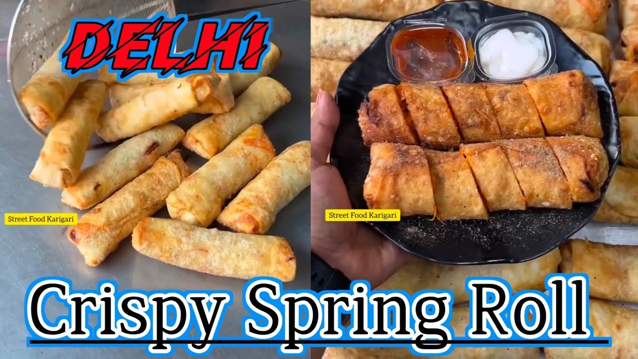 Delhi World Viral Crispy Spring Roll, Delhi Best Spring Roll, Street ...